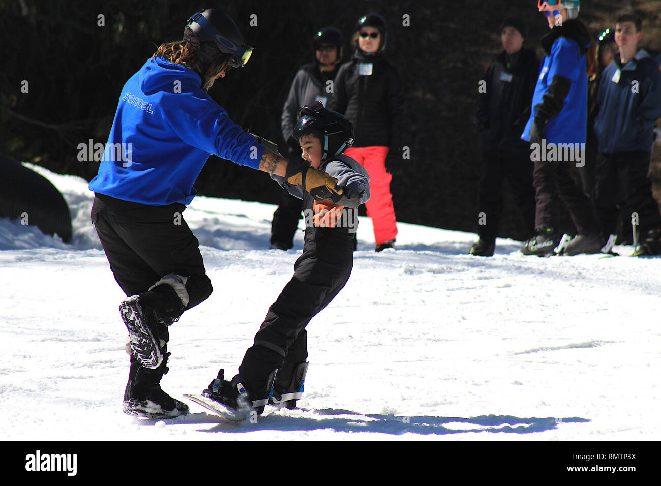 Boy learning ski training hi-res stock photography and images - Alamy