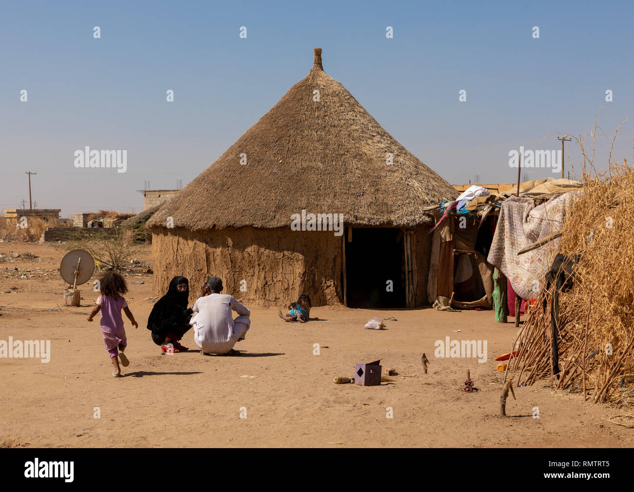 Rashaida tribe traditional house, Kassala State, Kassala, Sudan Stock ...
