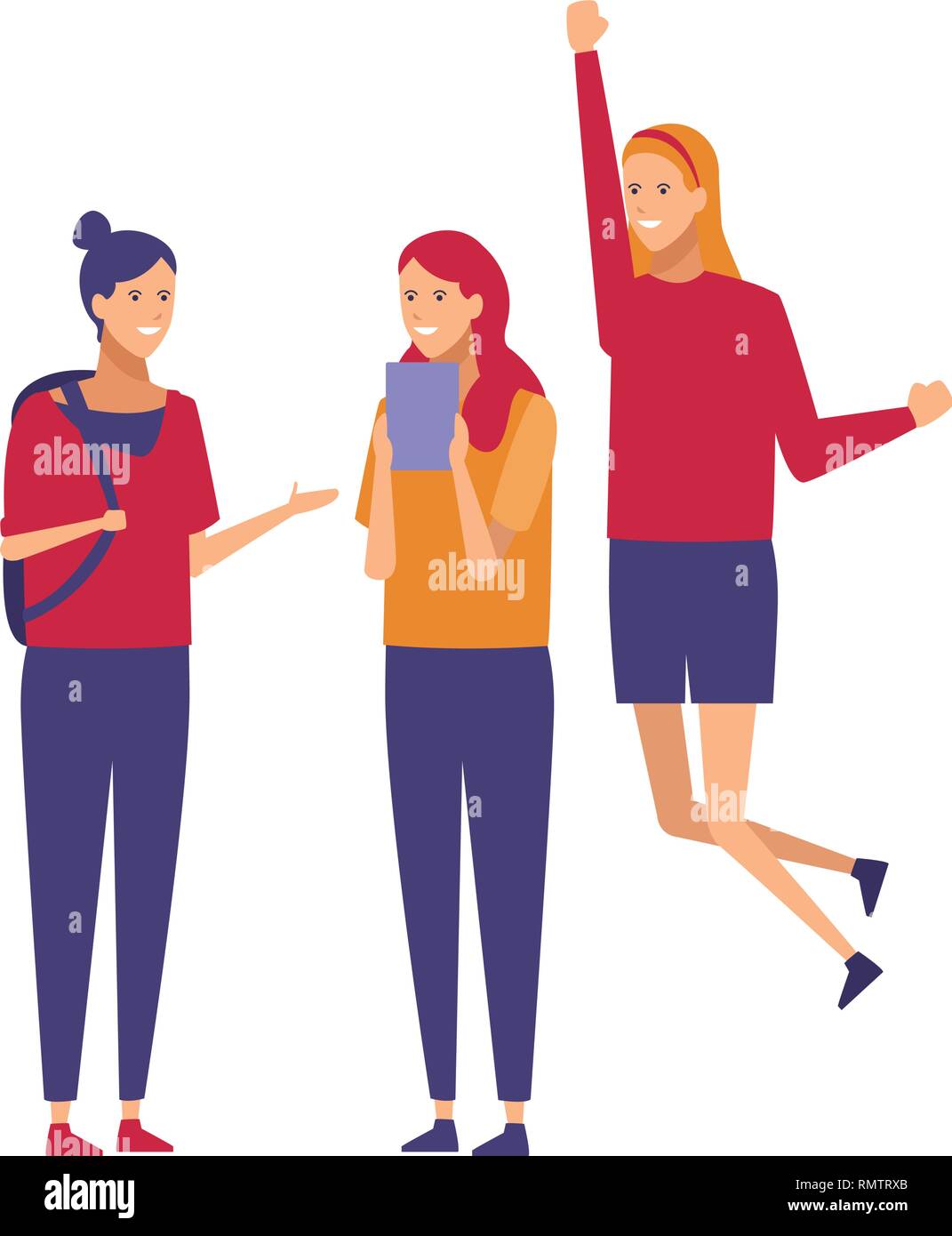 girls students celebration Stock Vector Image & Art - Alamy