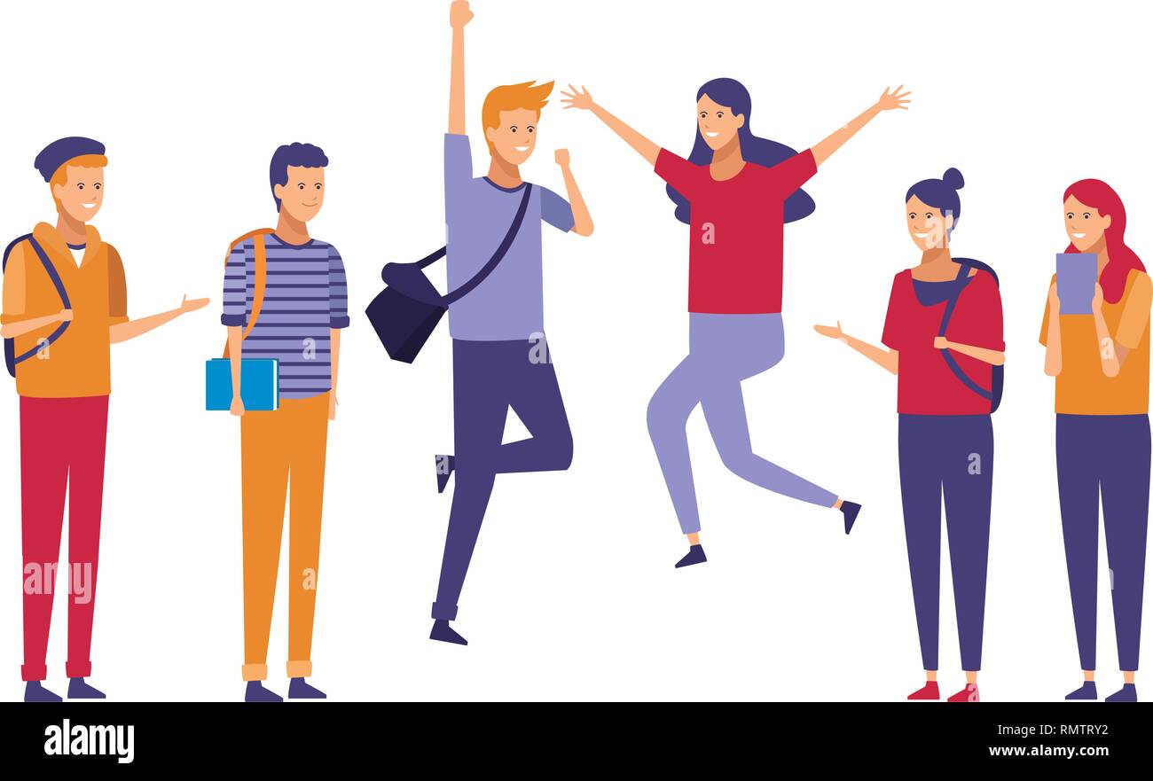people group students celebration Stock Vector Image & Art - Alamy