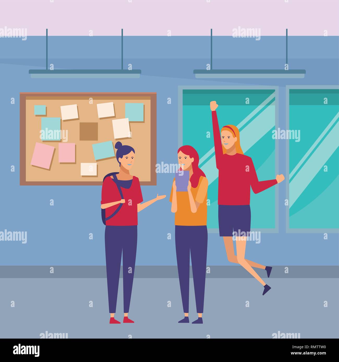 girls students celebration university Stock Vector Image & Art - Alamy