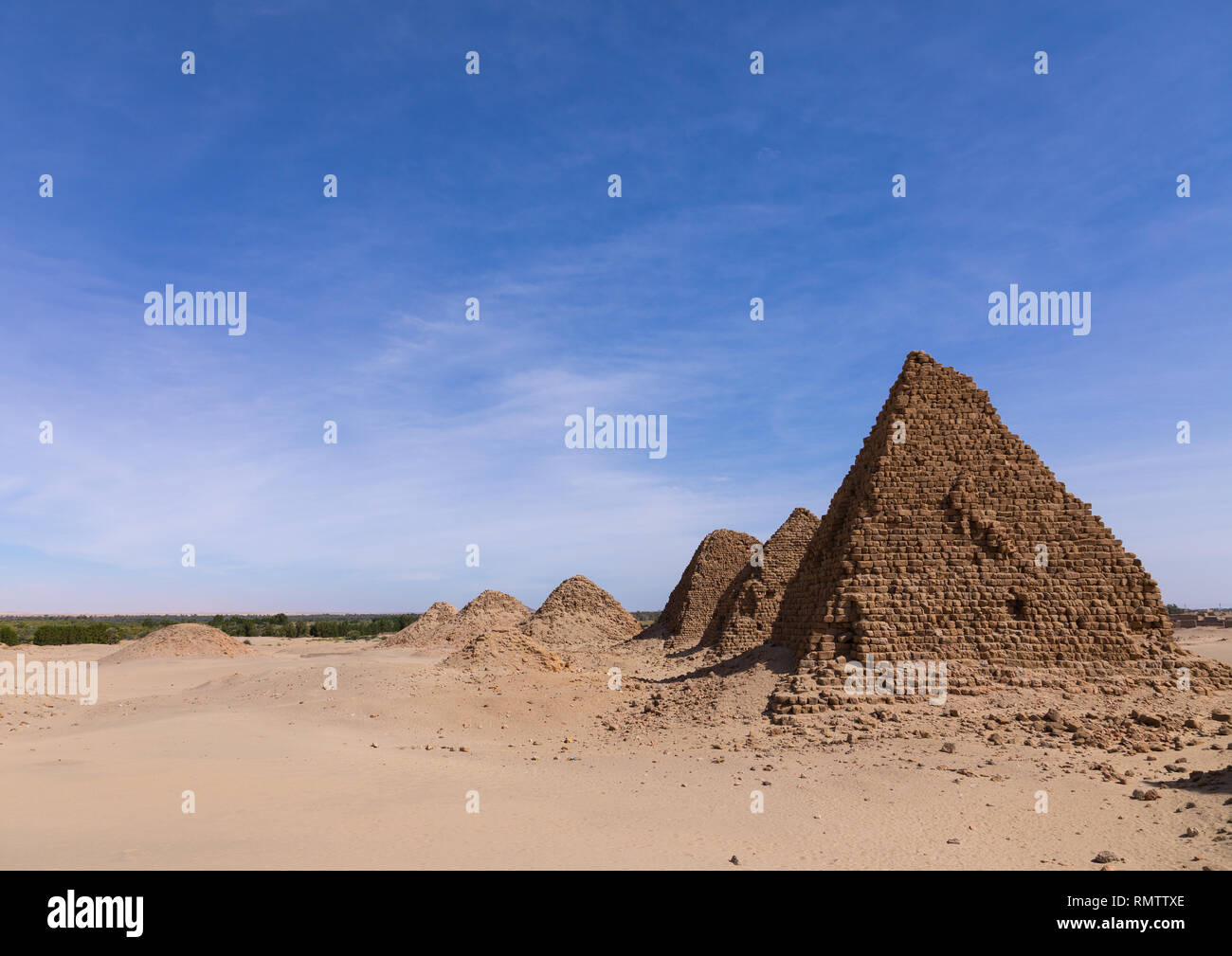 Royal pyramids of nubian kings, Northern State, Nuri, Sudan Stock Photo ...