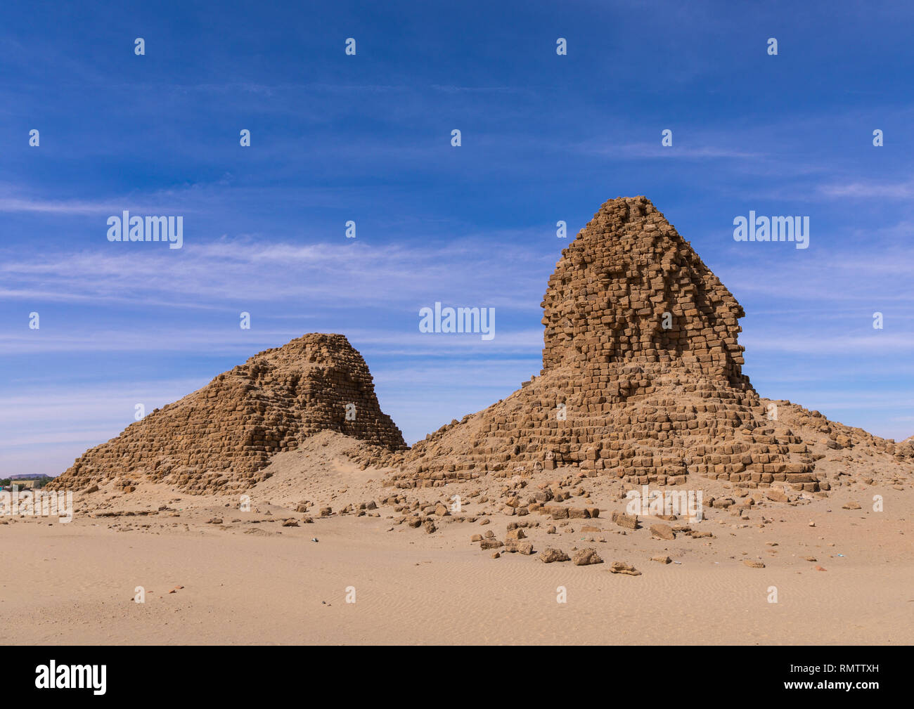 Royal pyramids of nubian kings, Northern State, Nuri, Sudan Stock Photo ...
