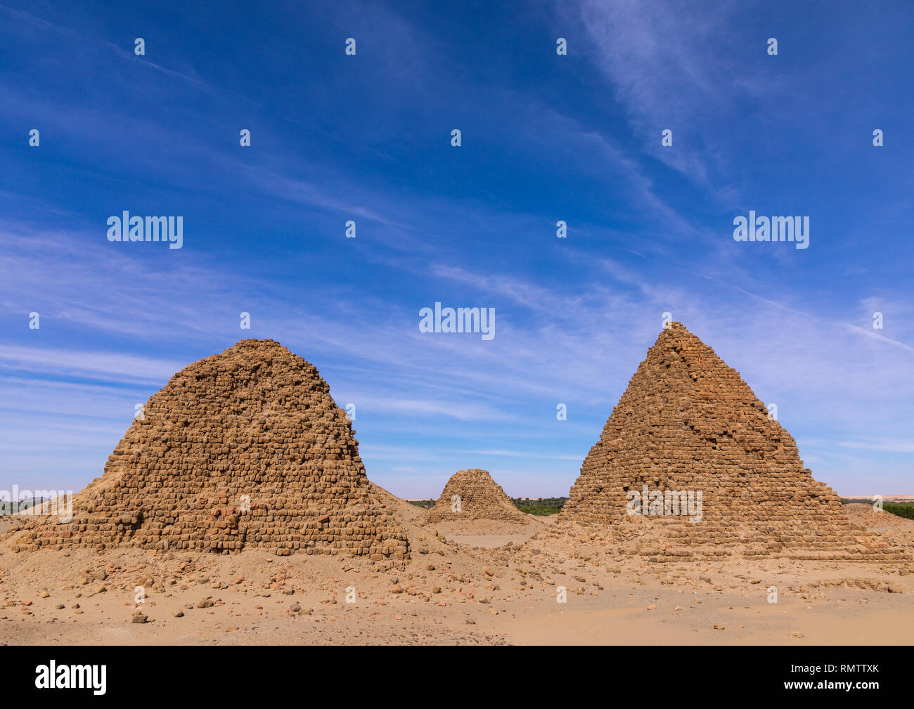 Royal pyramids of nubian kings, Northern State, Nuri, Sudan Stock Photo ...