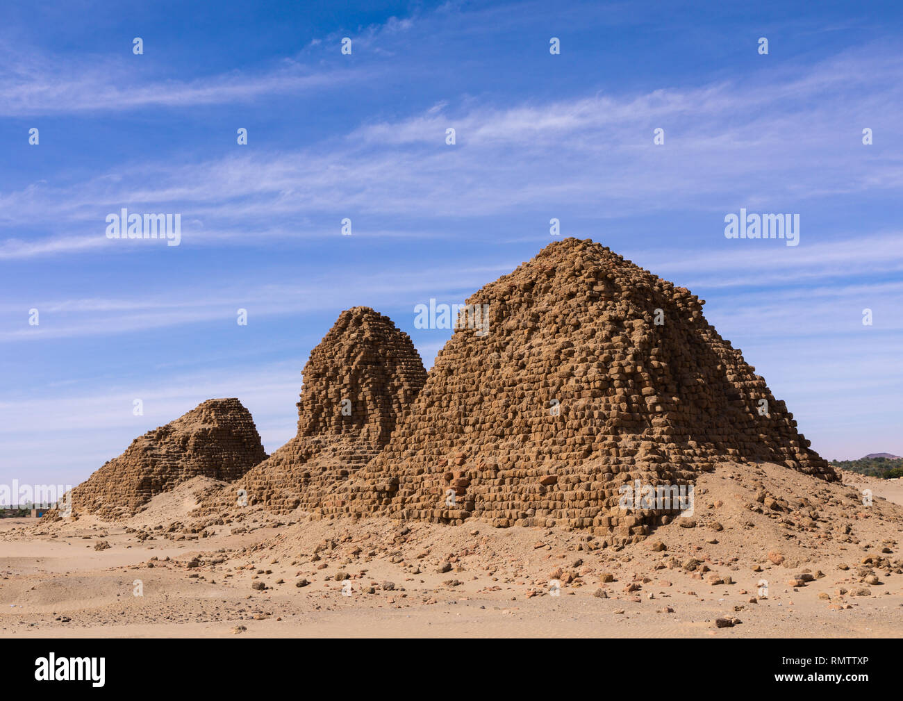 Royal pyramids of nubian kings, Northern State, Nuri, Sudan Stock Photo ...