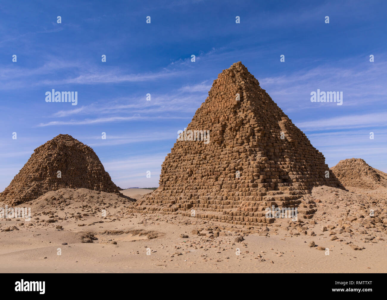 Royal pyramids of nubian kings, Northern State, Nuri, Sudan Stock Photo ...