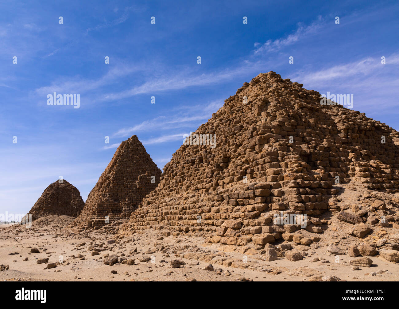 Royal pyramids of nubian kings, Northern State, Nuri, Sudan Stock Photo ...