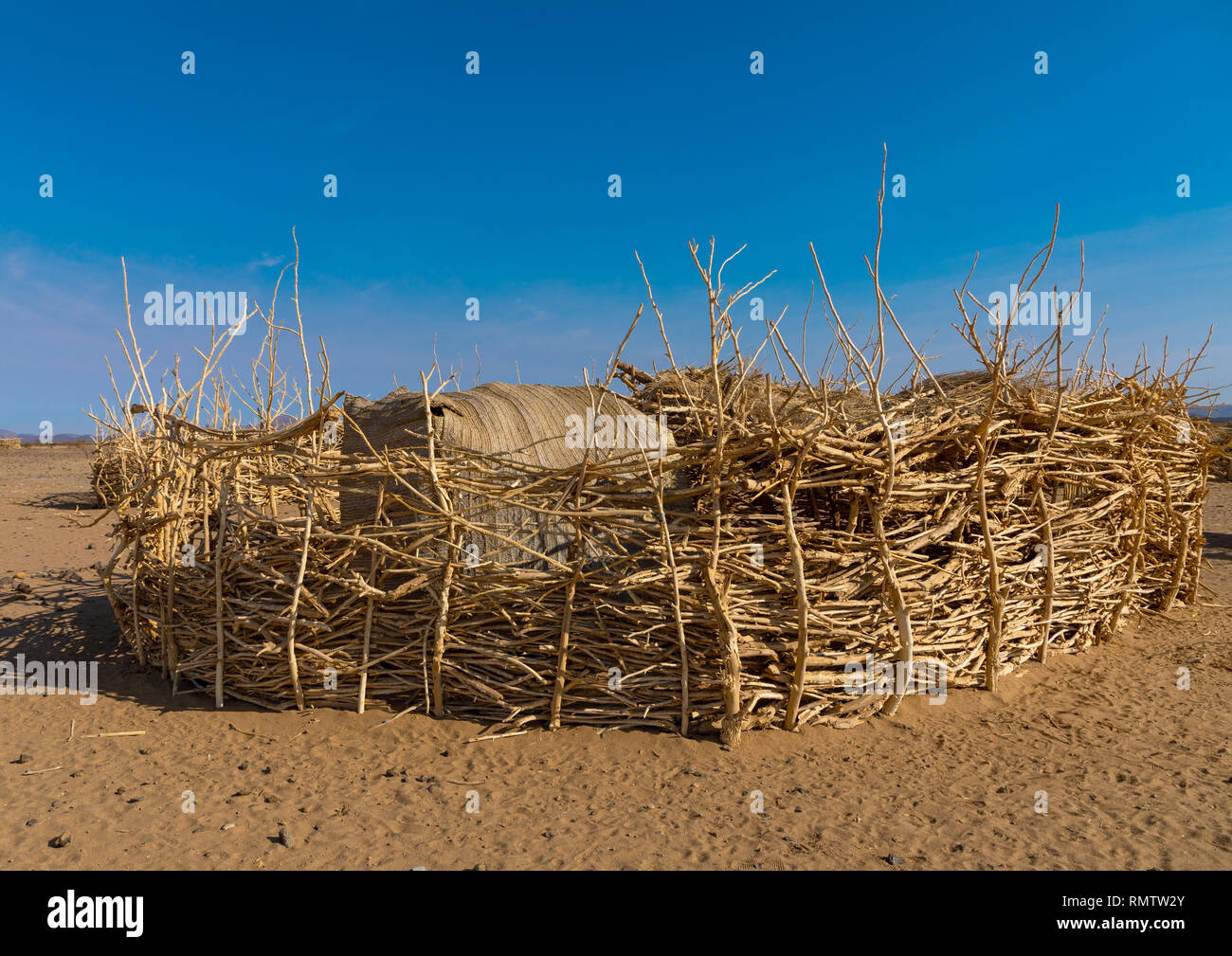 Bedouin village in Bayoda desert, Northern State, Bayuda desert, Sudan ...
