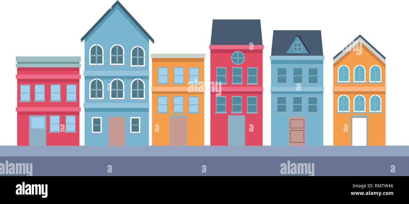 city block neighborhood street Stock Vector Image & Art - Alamy