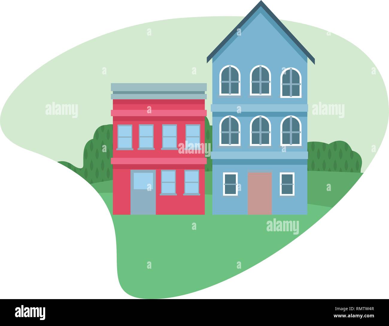 neighbor house modern Stock Vector Image & Art - Alamy