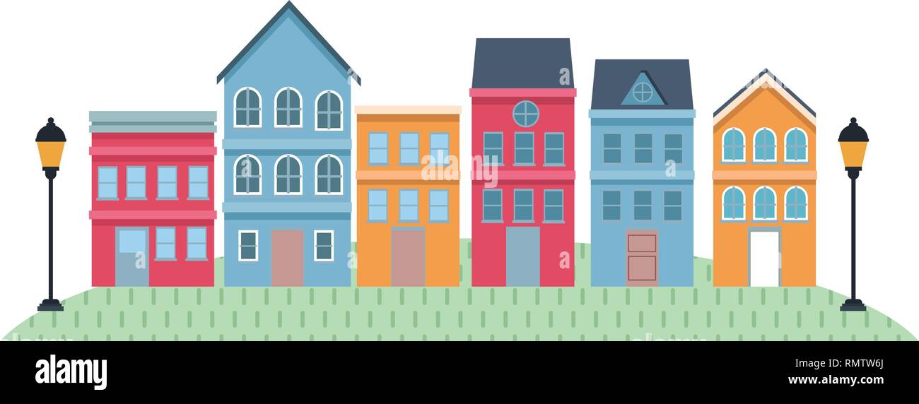 city block neighborhood street Stock Vector Image & Art - Alamy