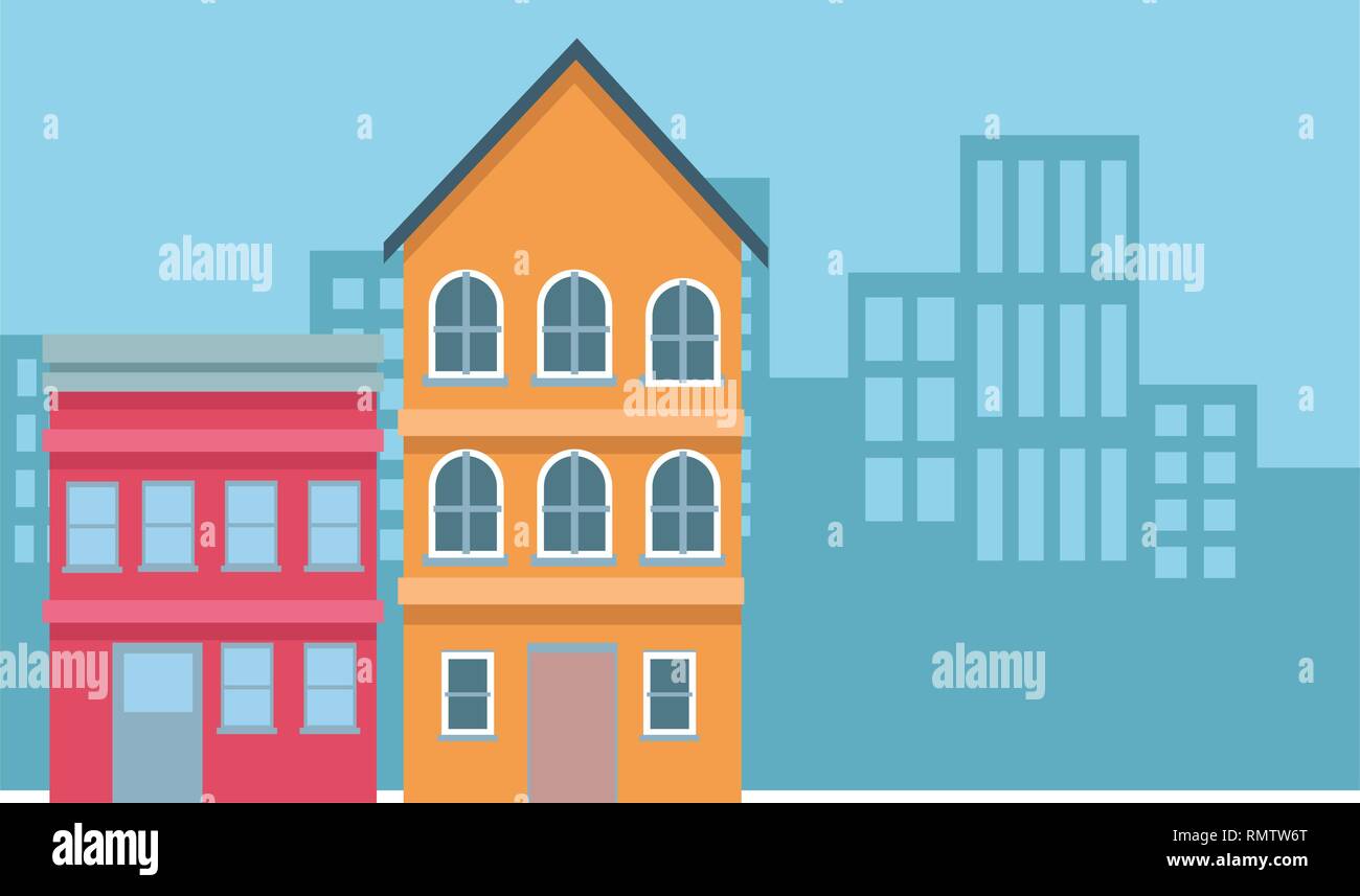 neighbor house modern Stock Vector Image & Art - Alamy