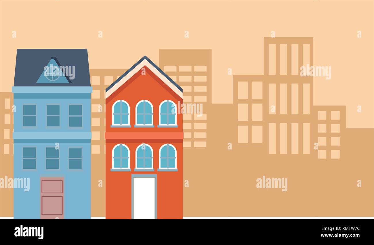 neighbor house modern Stock Vector Image & Art - Alamy