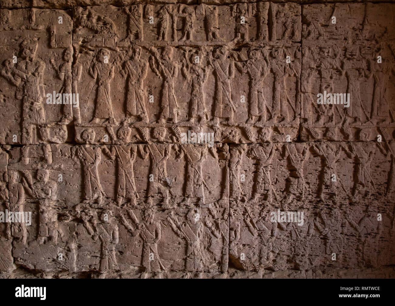 Relief inside a pyramid of the kushite rulers at Meroe, Northern State ...