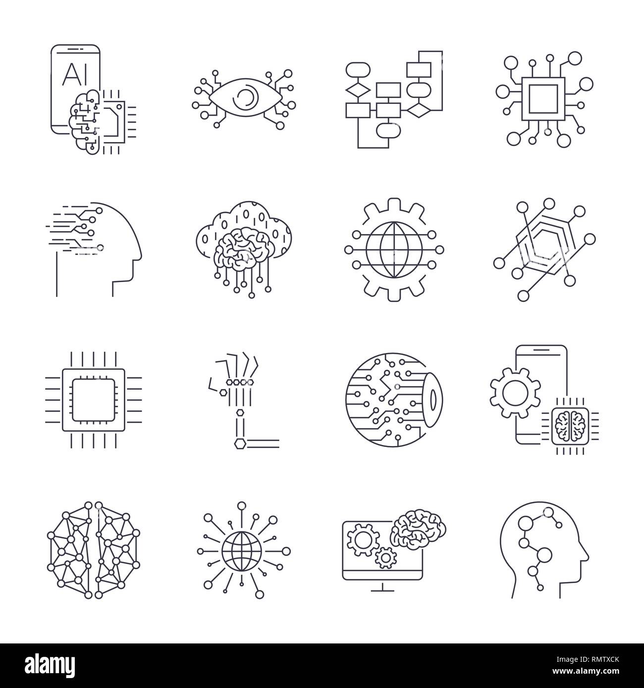 Artificial Intelligence, industry, integration, iot, industrial business, web computing concept ...