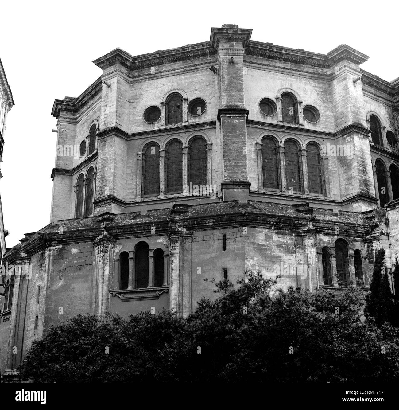 ABSIDE POLIGONAL DE LA CATEDRAL DE MALAGA - FOTOGRAFIA EN BLANCO Y ...