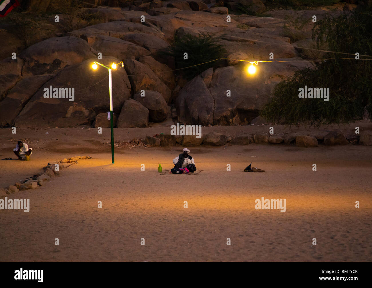 Sudanese men praying in Khatmiyah mosque, Kassala State, Kassala, Sudan ...