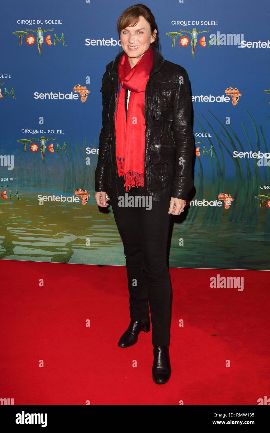 London, UK . Fiona Bruce at Totem by Cirque du Soleil Press Night at ...