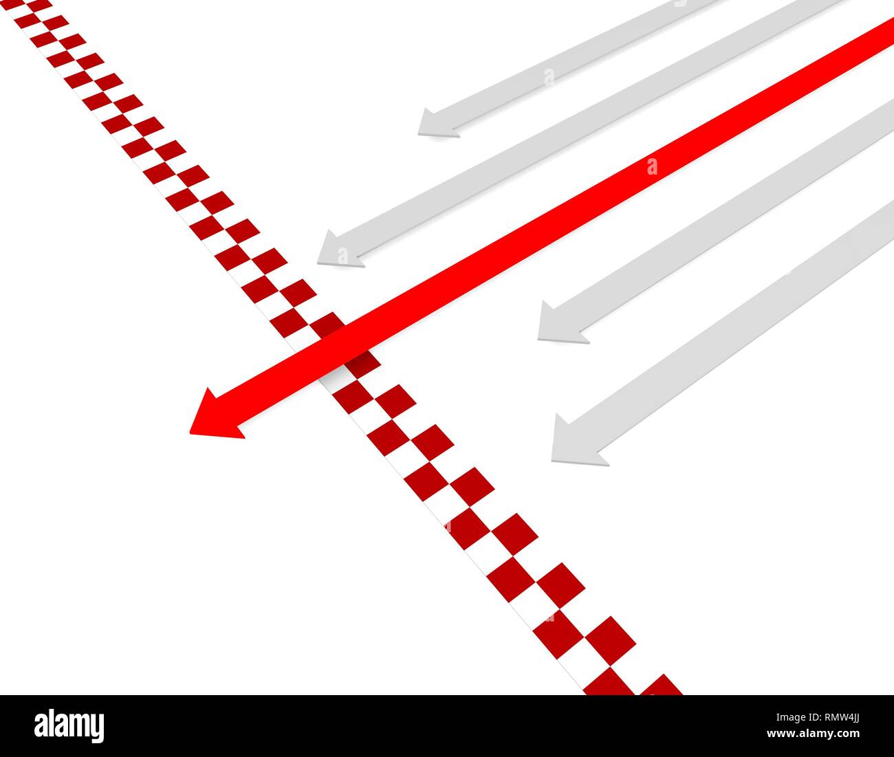 Career success arrow, transcendence, direction of progress Stock Photo ...