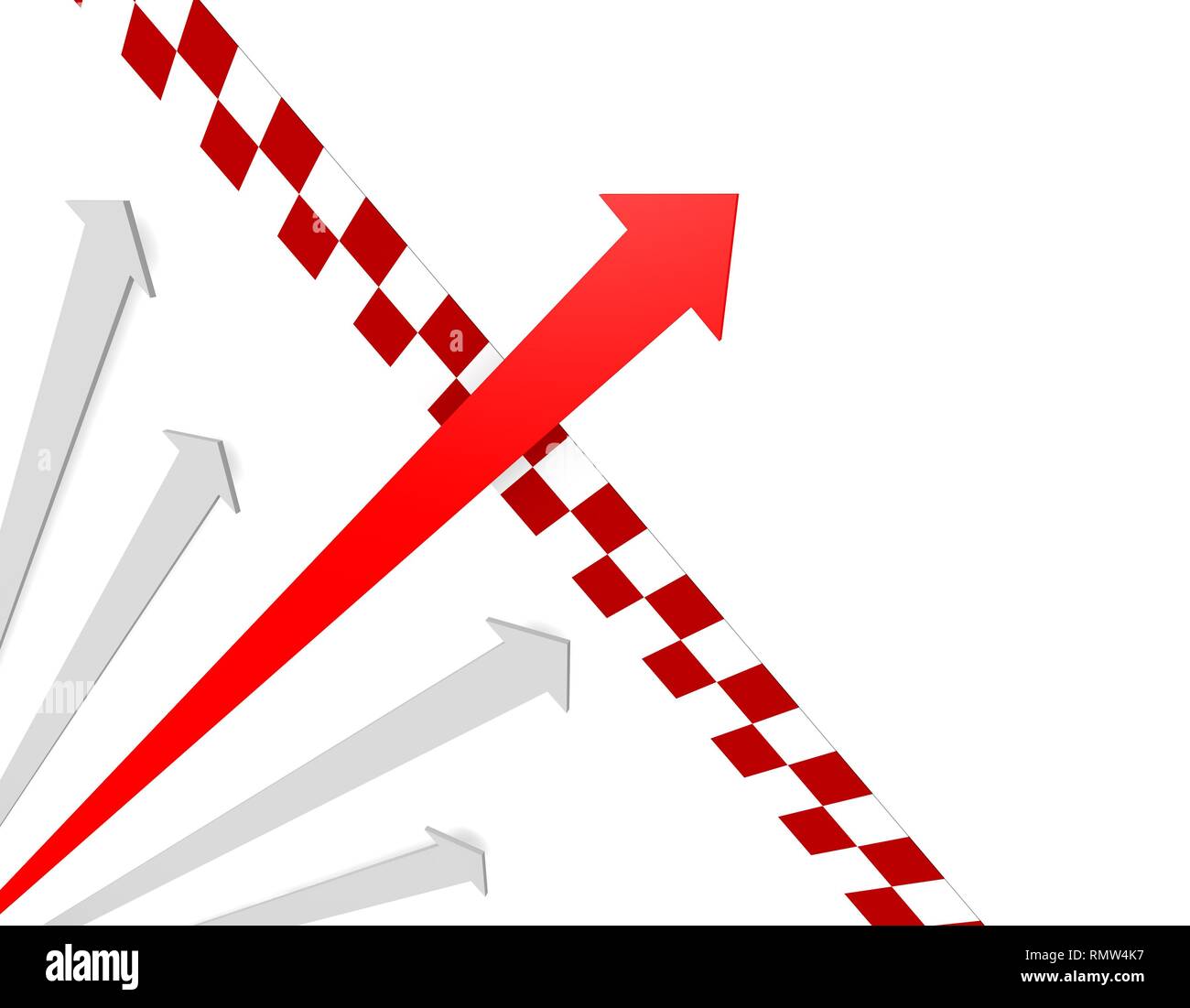 Career success arrow, transcendence, direction of progress Stock Photo ...