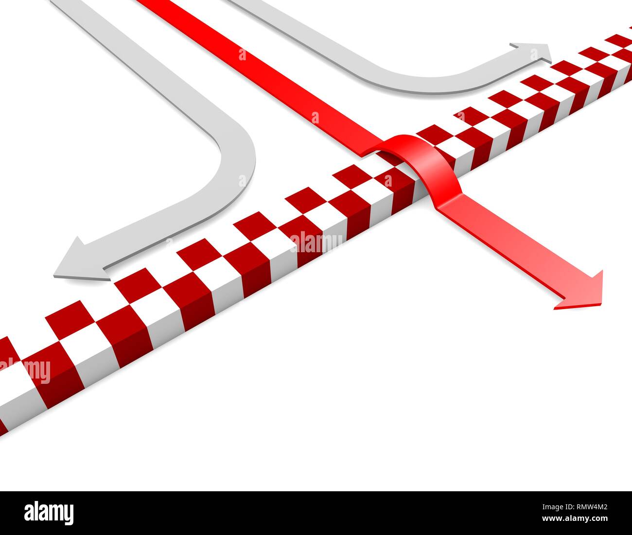 Career success arrow, transcendence, direction of progress Stock Photo ...
