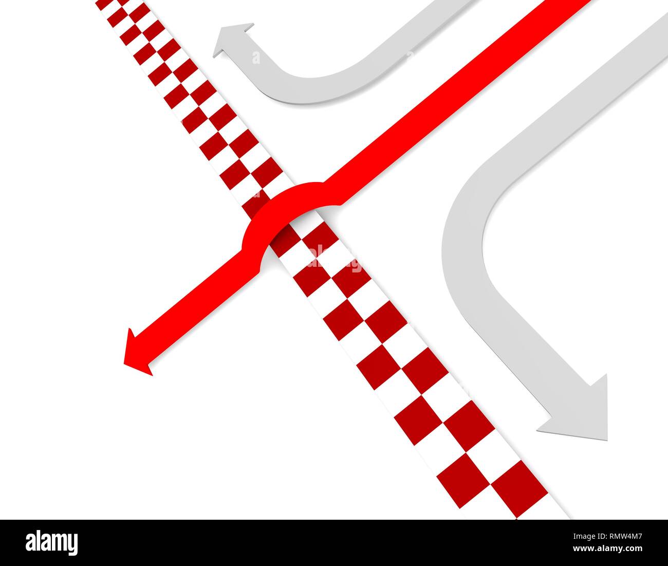 Career success arrow, transcendence, direction of progress Stock Photo ...