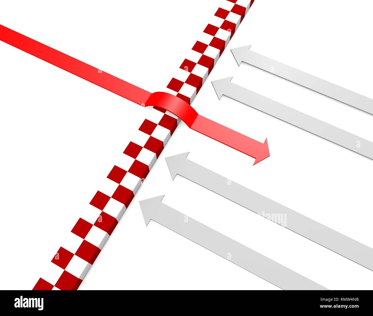 Career success arrow, transcendence, direction of progress Stock Photo ...