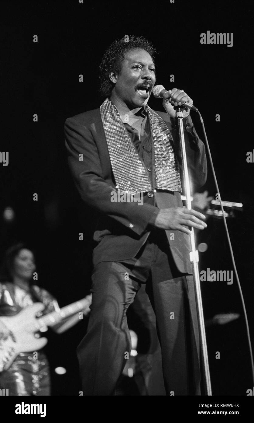 Soul singer and songwriter Wilson Pickett is shown performing on stage ...