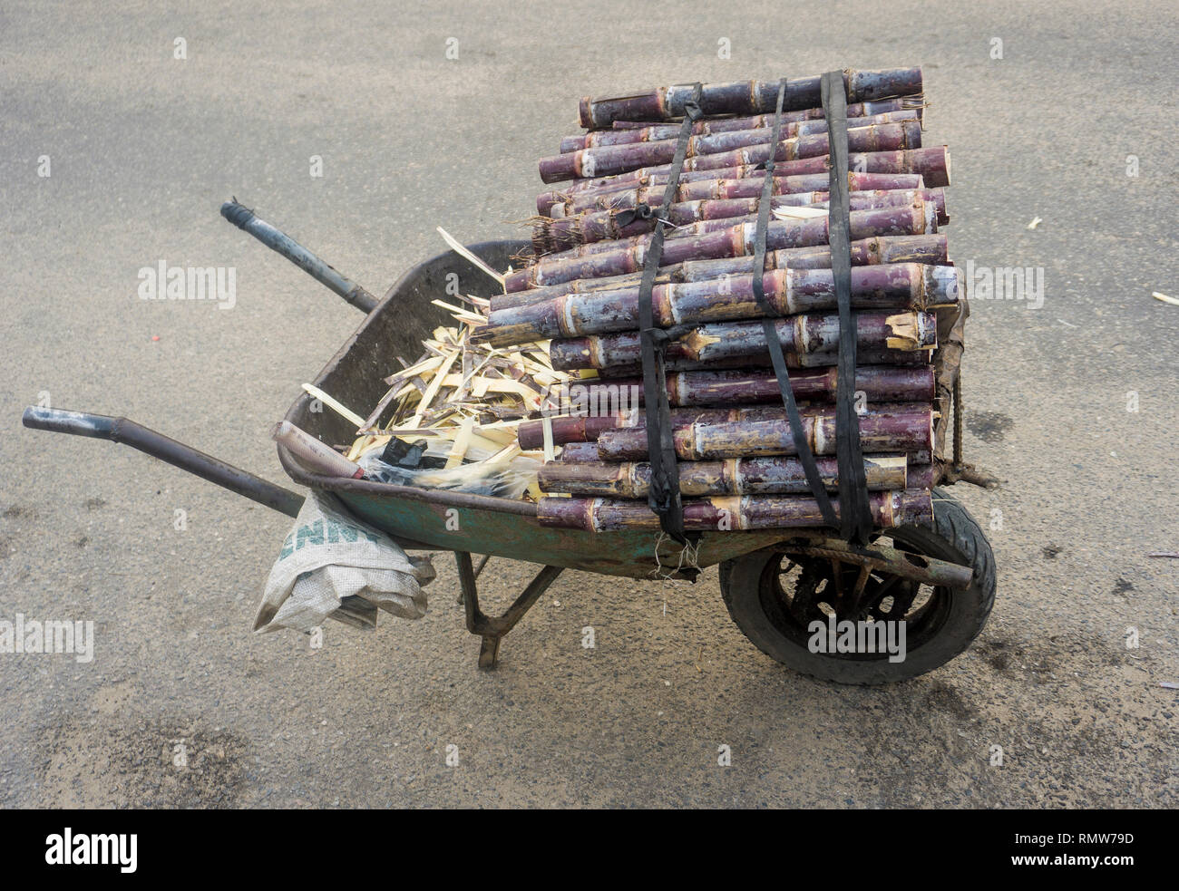 A retail Sugar Cane cart on the street of Lagos Stock Photo - Alamy