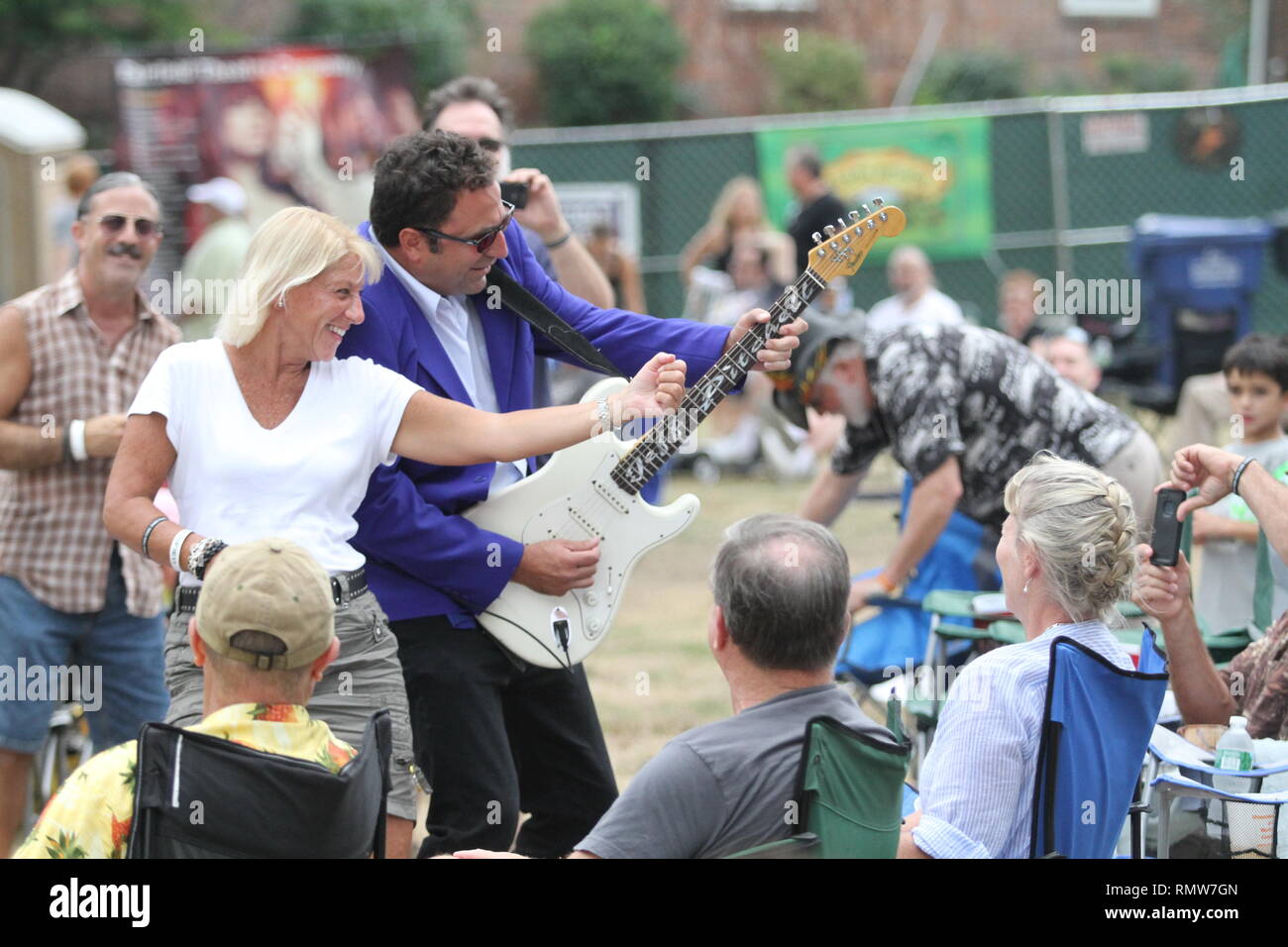 Blues guitarist Jeff Pitchell is shown out in the crowd during a "live ...