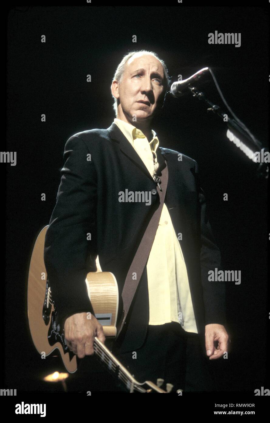 Singer, songwriter and guitarist Pete Townsend of the rock band The Who ...