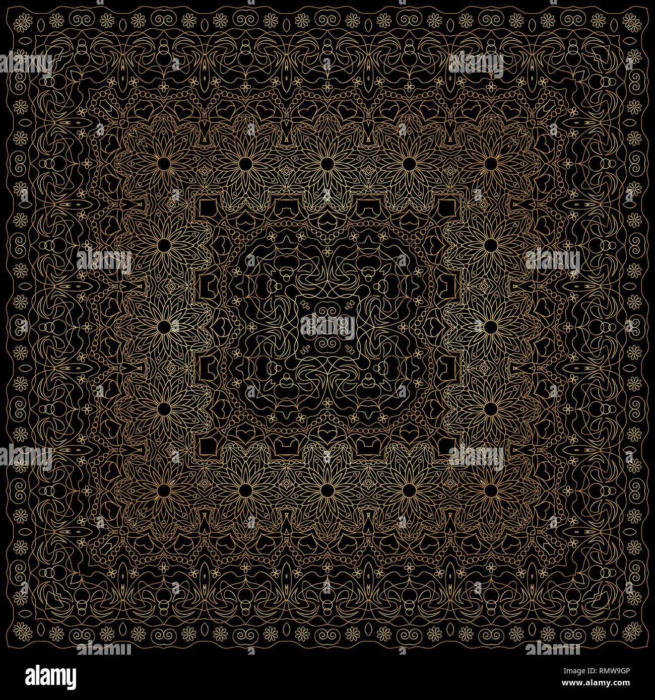 Gold shawl Stock Vector Images - Alamy