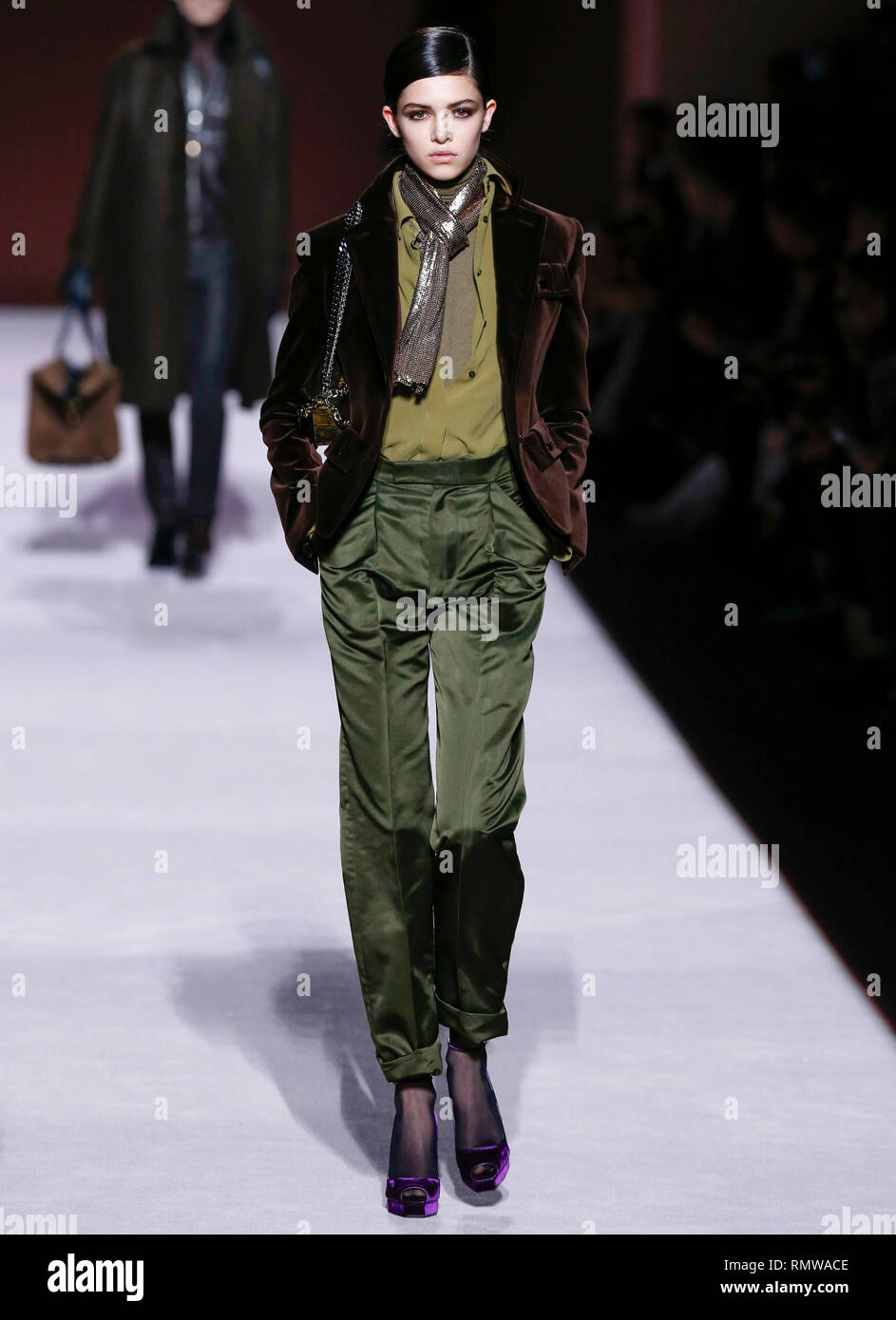 New York, New York - February 06, 2019: Maria Miguel walks the runway ...
