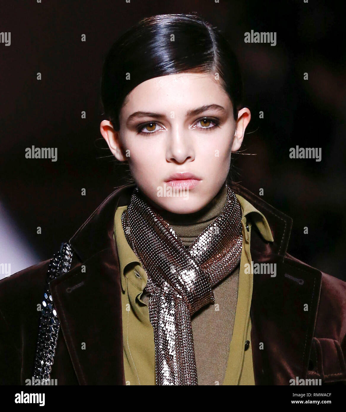 New York, New York - February 06, 2019: Maria Miguel walks the runway ...