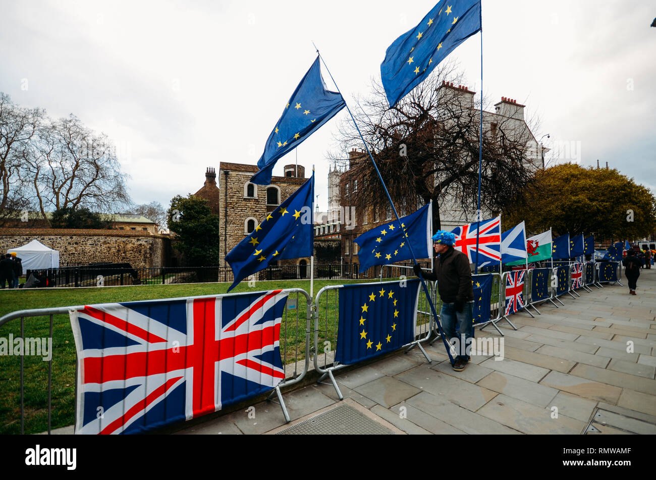London westminster eu flag hi-res stock photography and images - Alamy