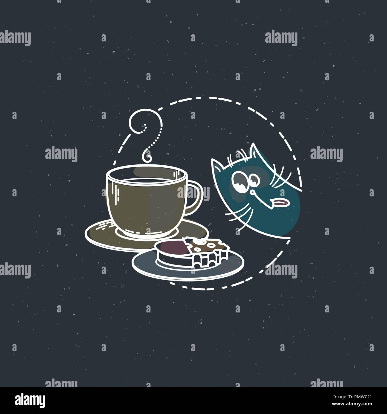 How to draw a cute kitten Stock Vector Images - Alamy