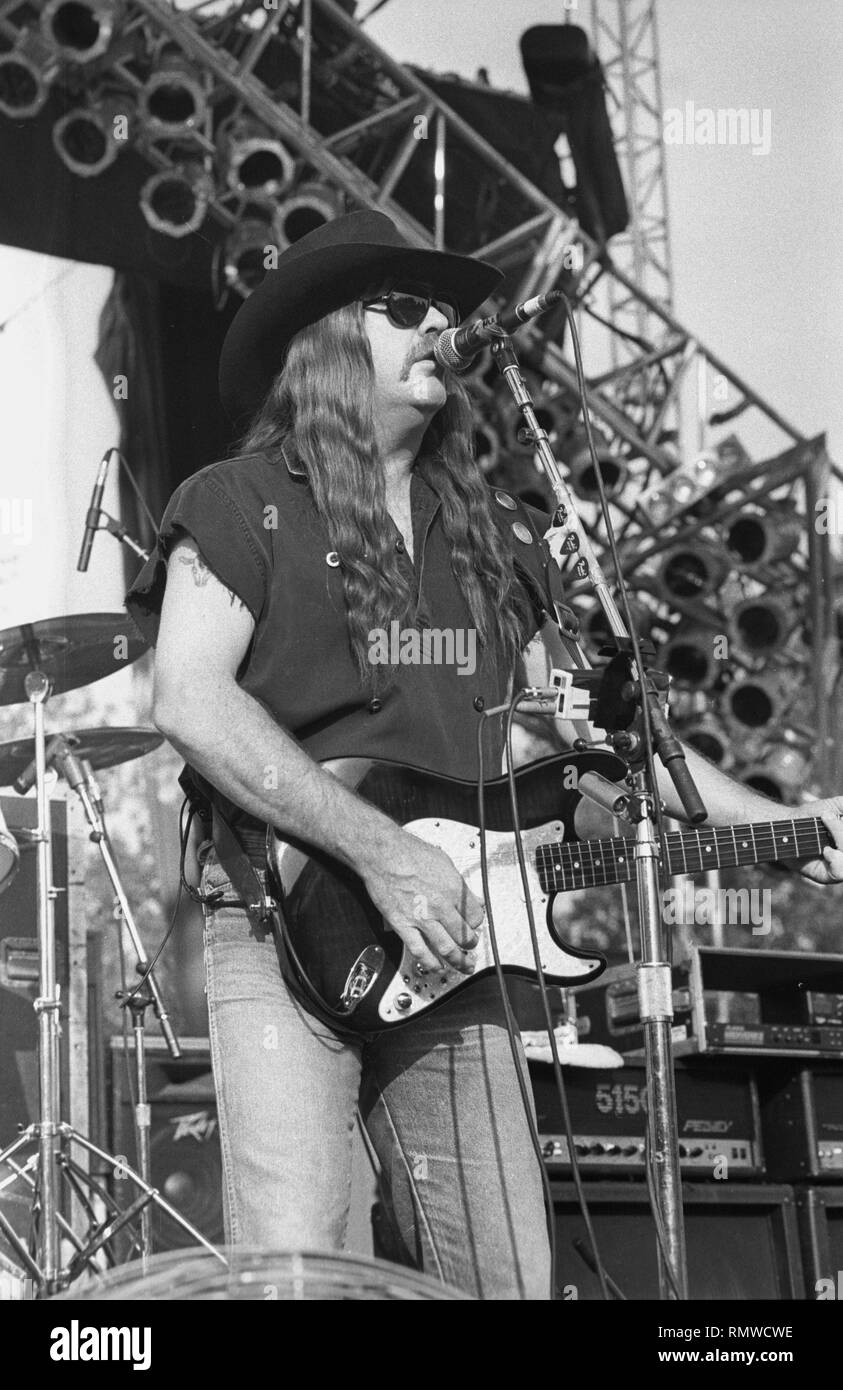 Guitarist and singer Hughie Thomasson of The Outlaws is shown ...