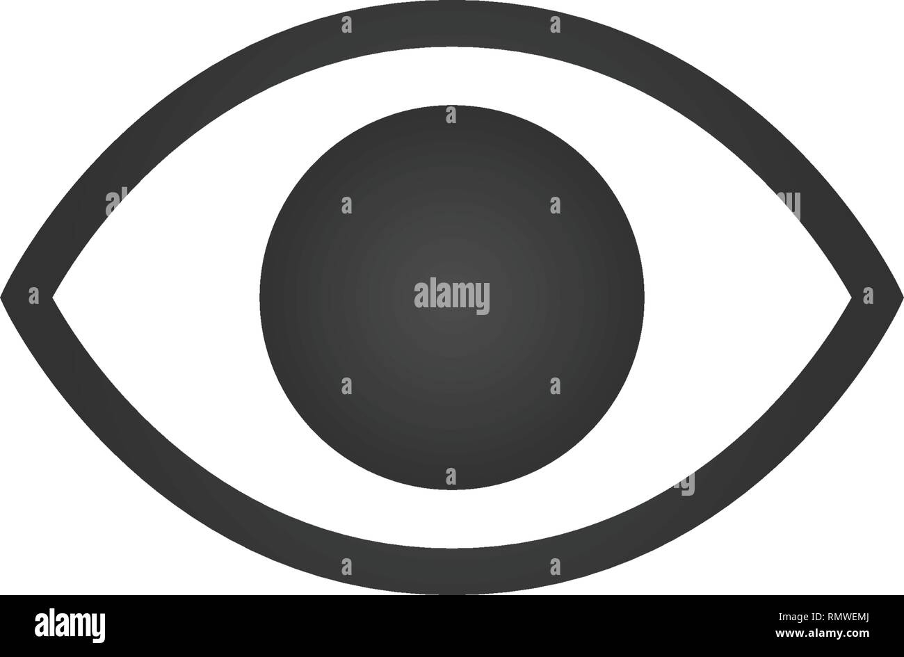 Simple minimalistic eye icon. vector illustration isolated on white ...