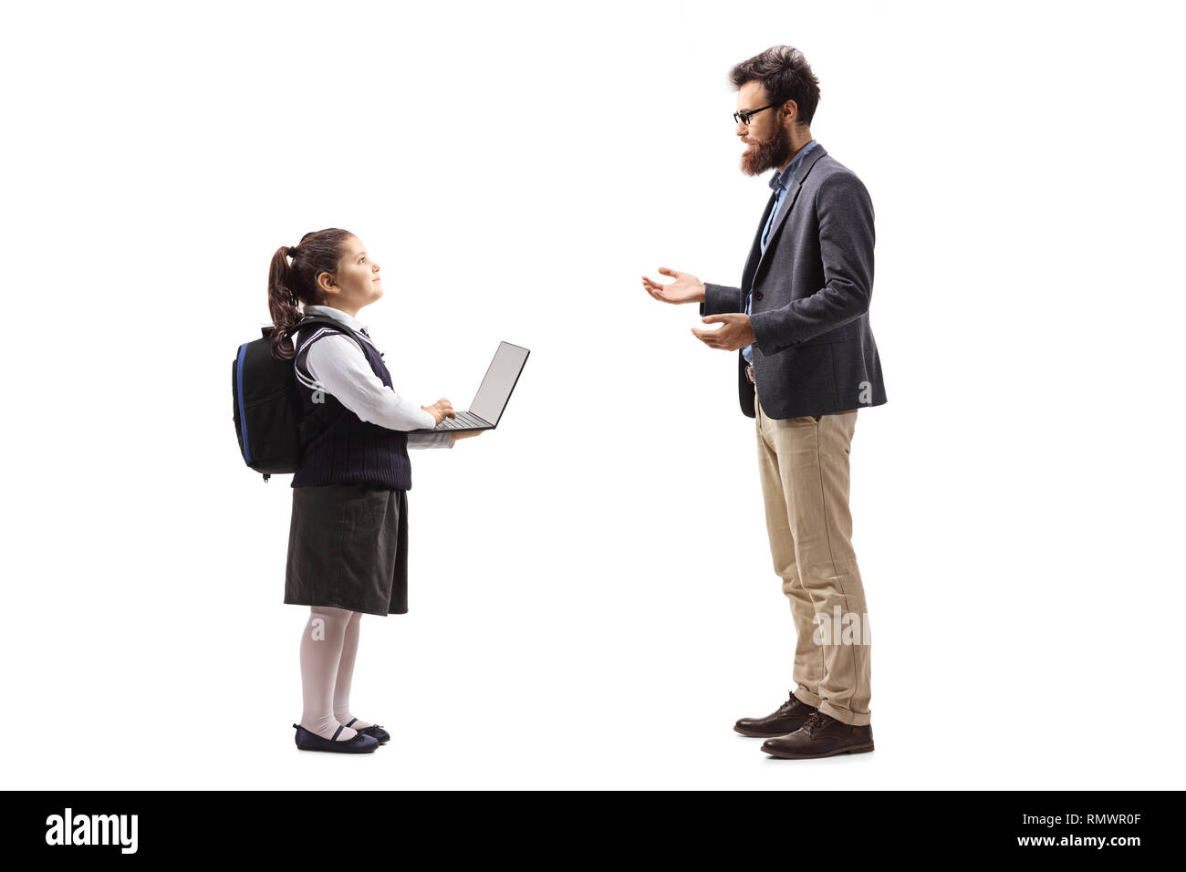 School girl profile school uniform hi-res stock photography and images ...
