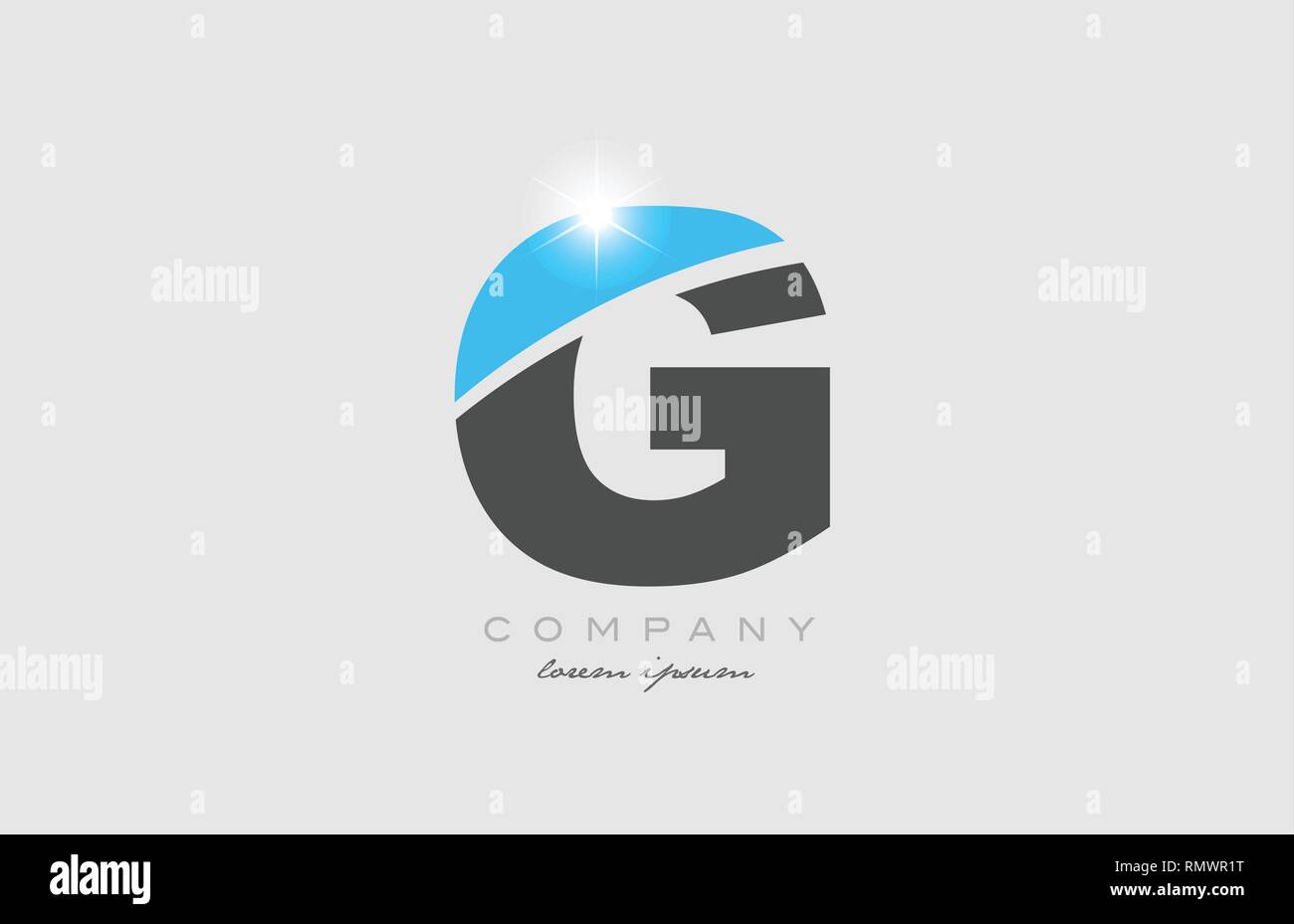 letter g in grey blue color alphabet logo icon design suitable for a ...
