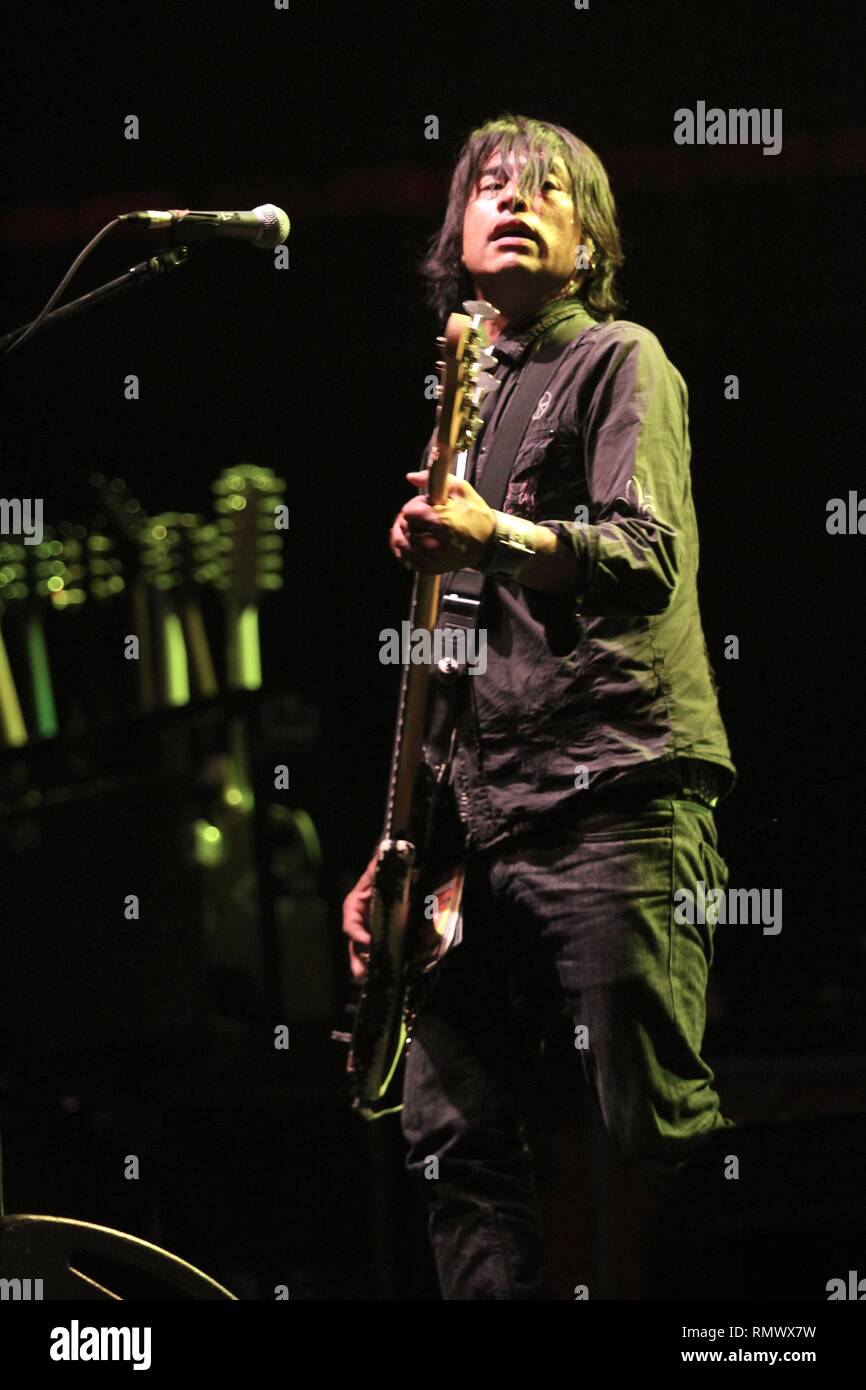 Everclear bassist Craig Montoya is shown performing on stage during a ...