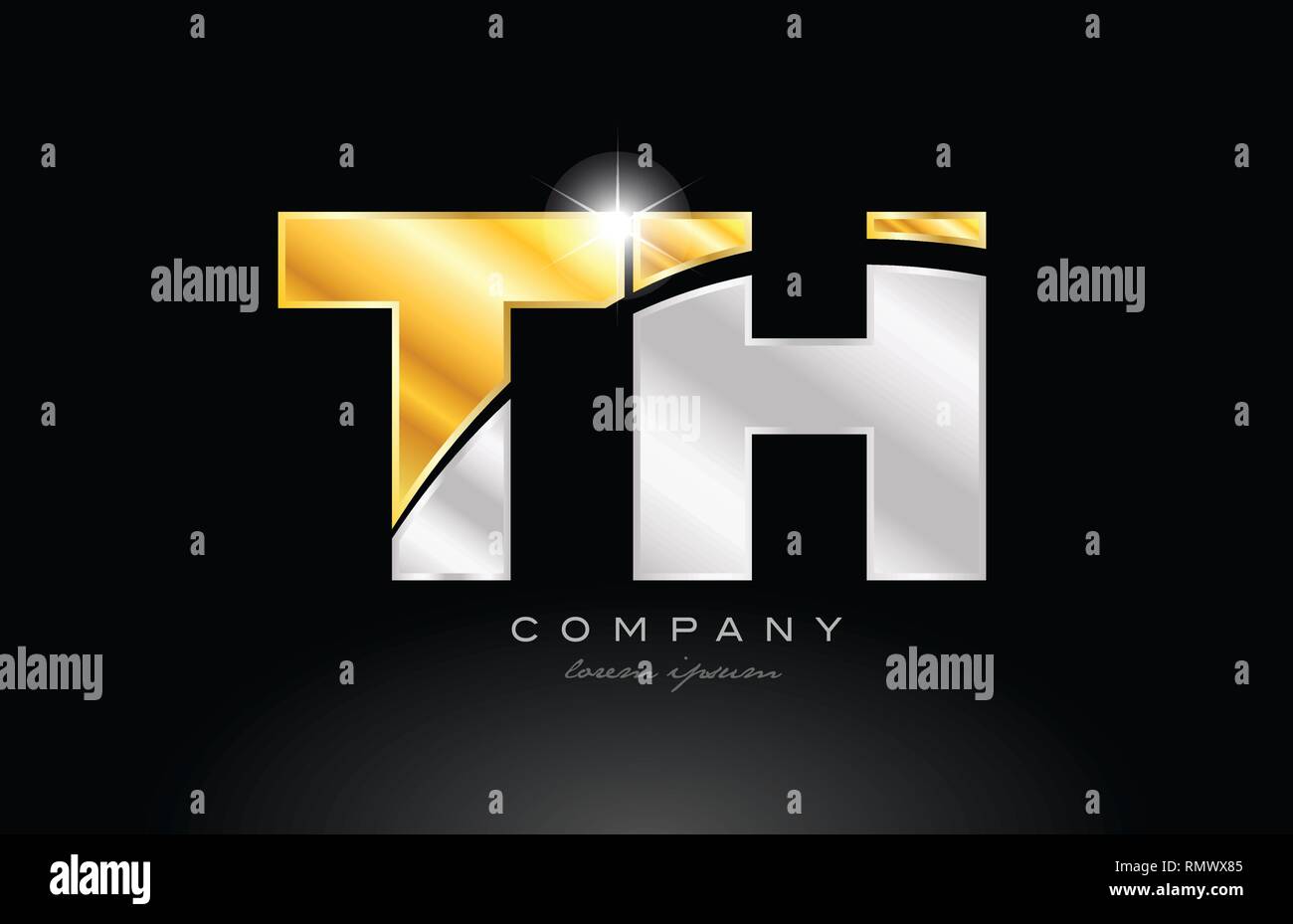 H t logo gold hi-res stock photography and images - Alamy