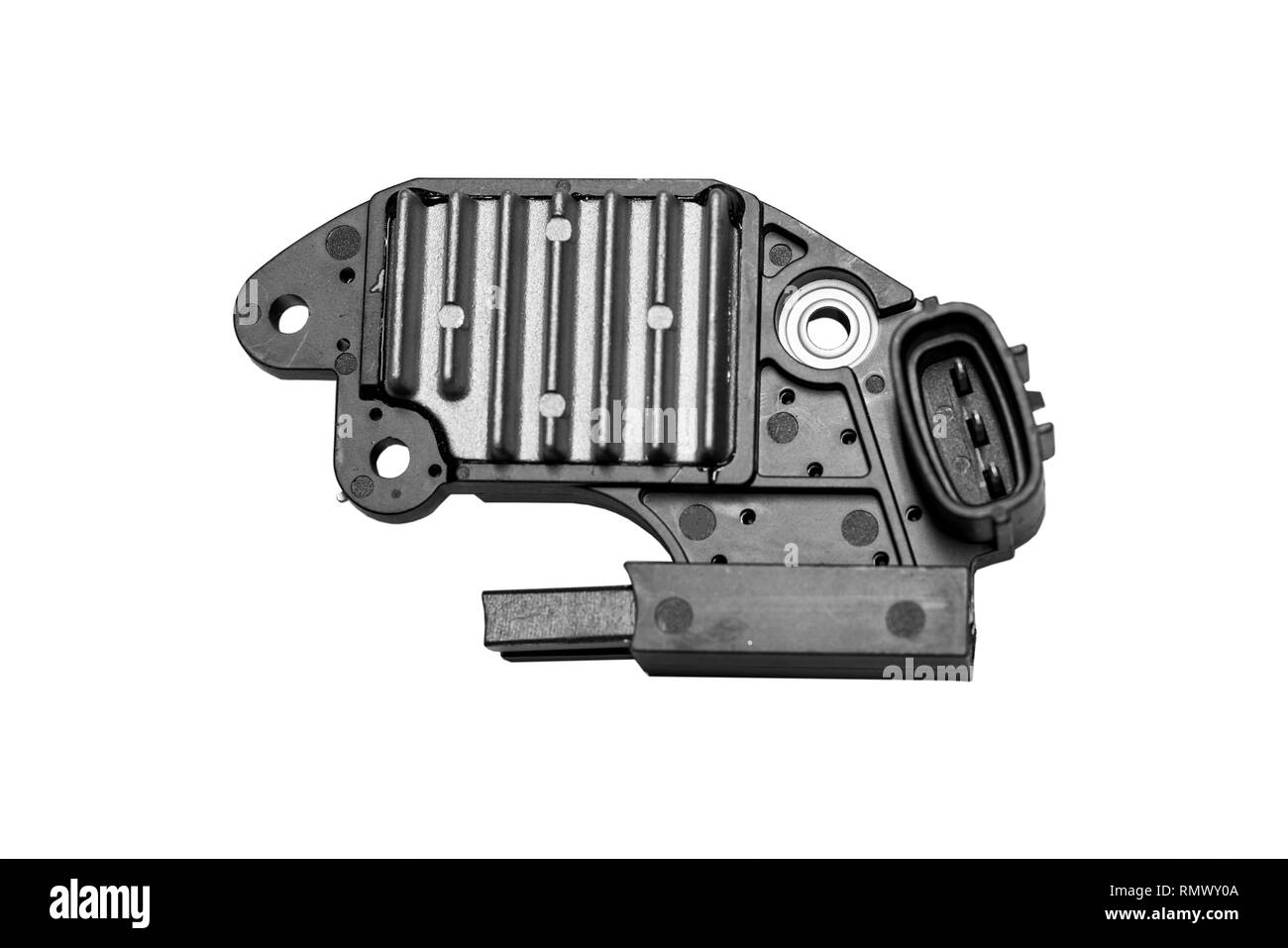 Voltage regulator on white background Stock Photo - Alamy