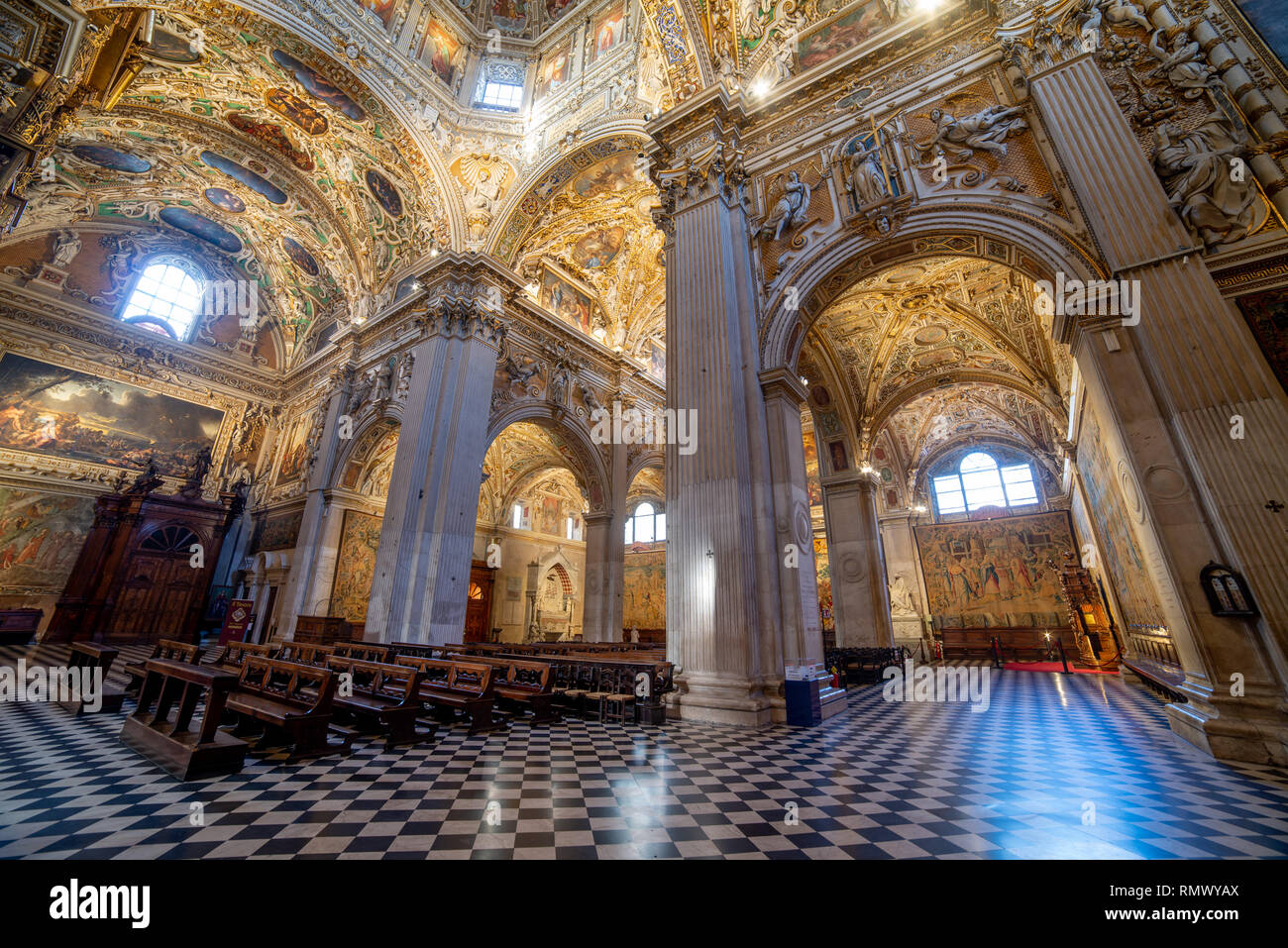 interior of the Colleoni Chapel in Bergamo Stock Photo - Alamy