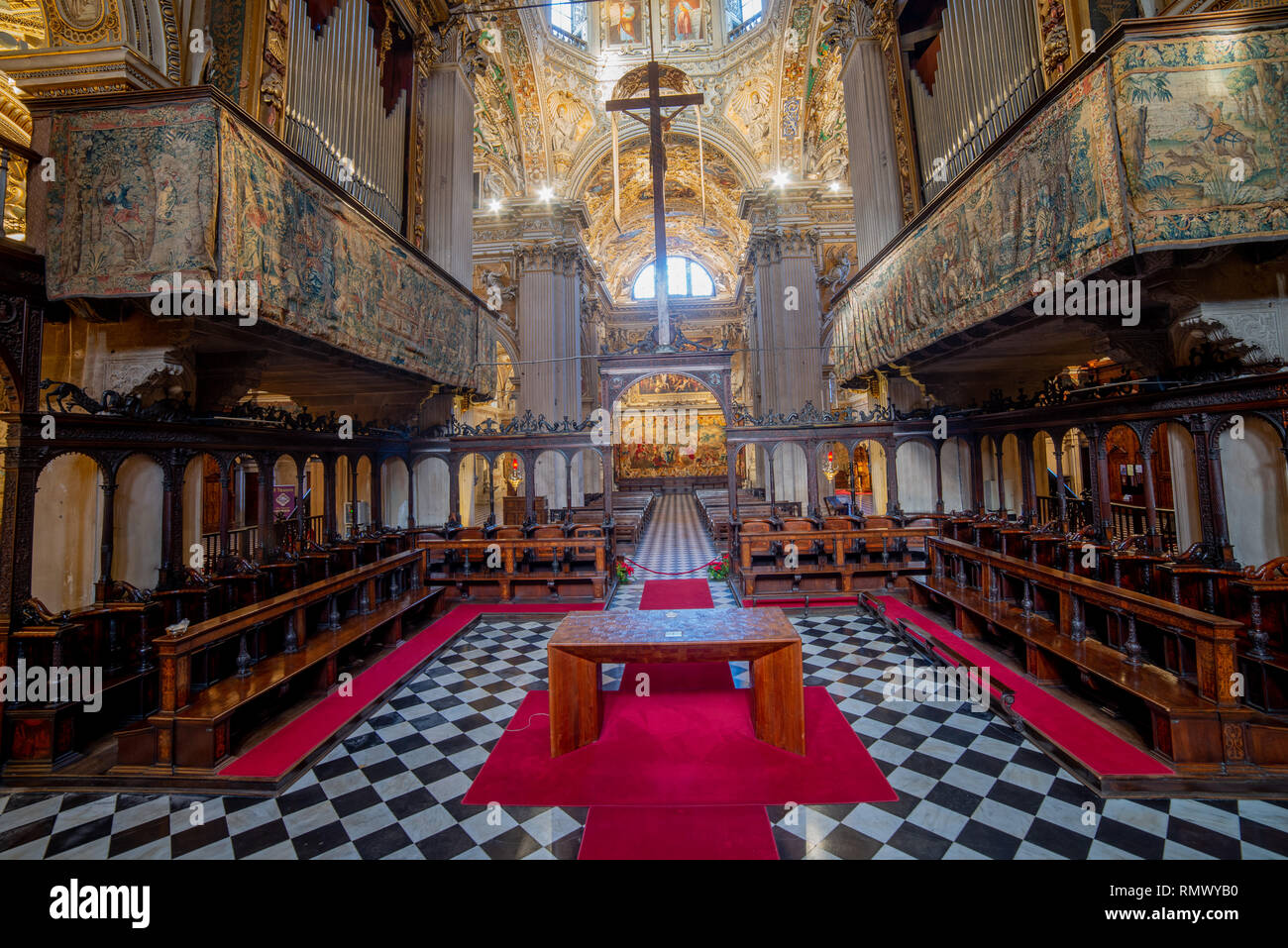 interior of the Colleoni Chapel in Bergamo Stock Photo - Alamy