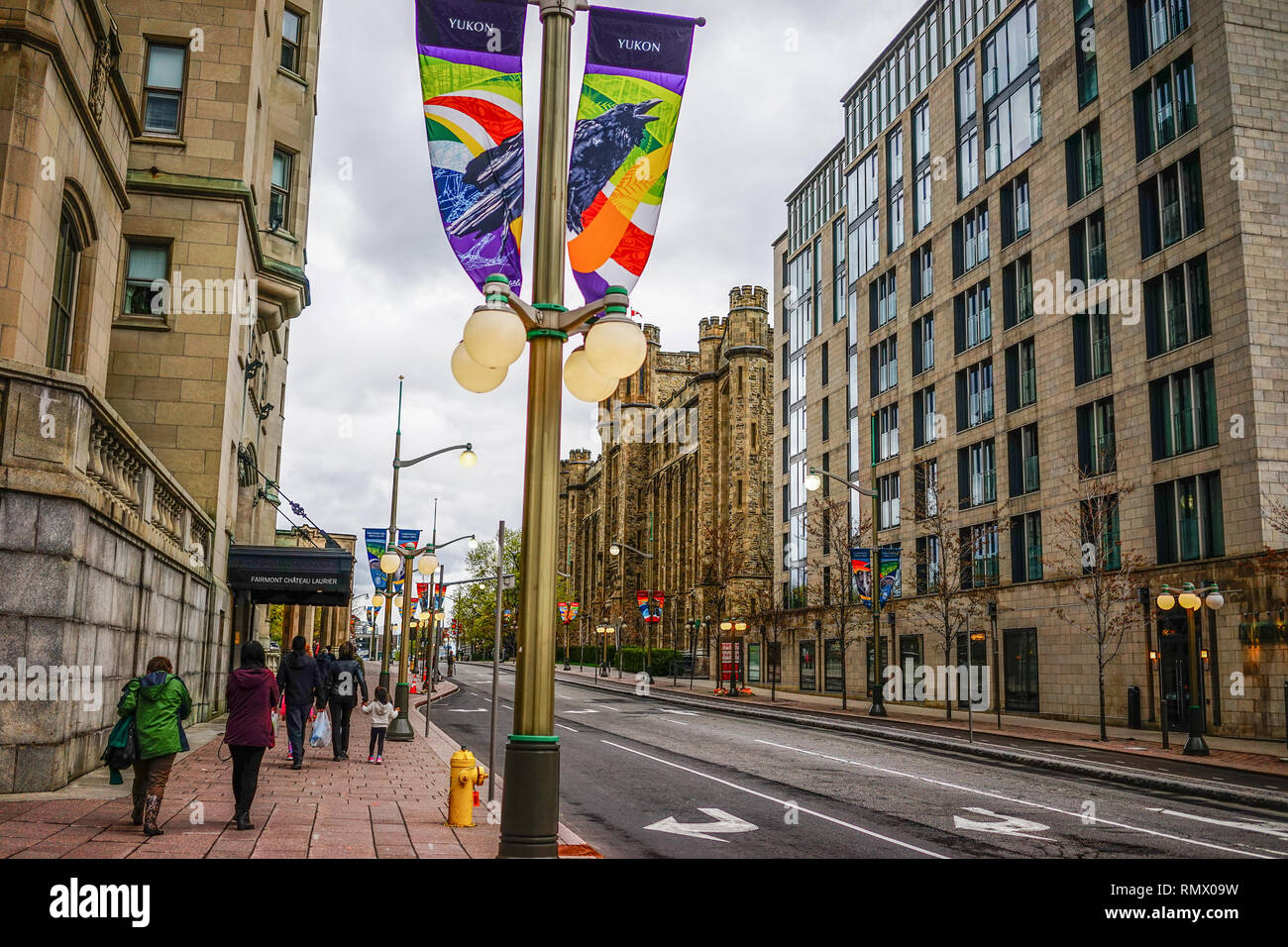 Ottawa, Canada - May 15, 2017. Old buildings at downtown in Ottawa ...