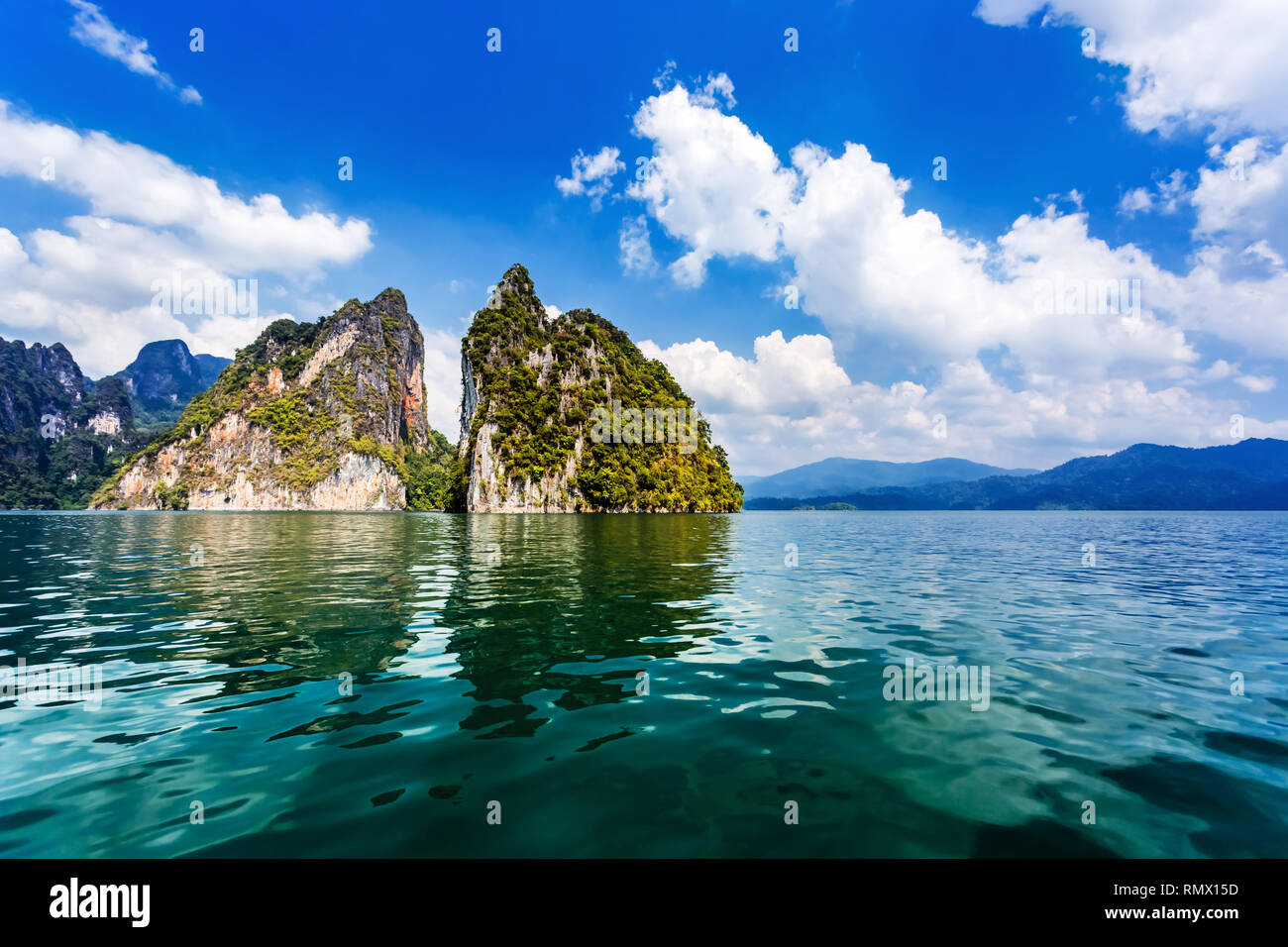 Khao Sok National Park, Cheow Lan Lake, Surat Thani, Thailand at sunny ...