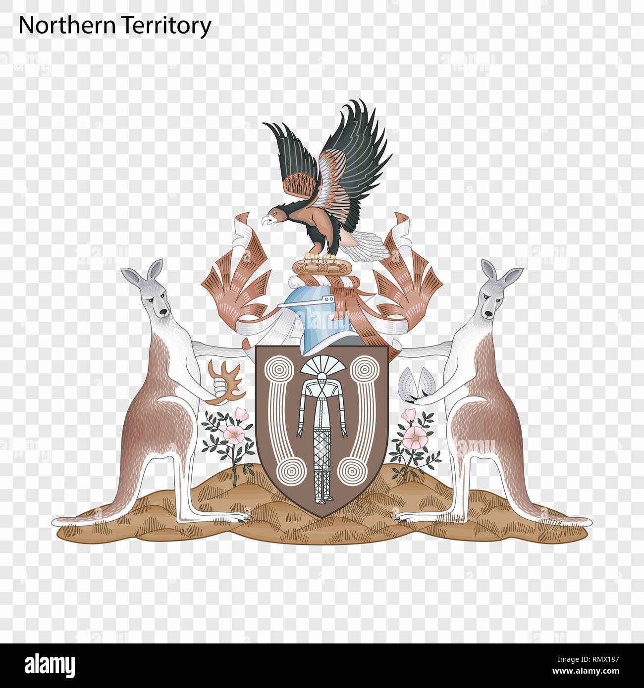 Emblem of Northern Territory, state of Australia. Vector illustration ...