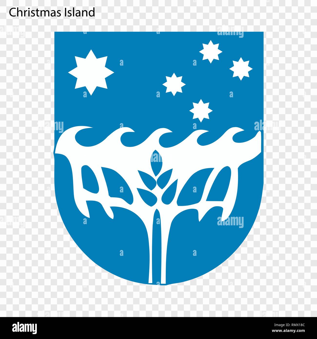 Emblem of Christmas Island, state of Australia. Vector illustration ...