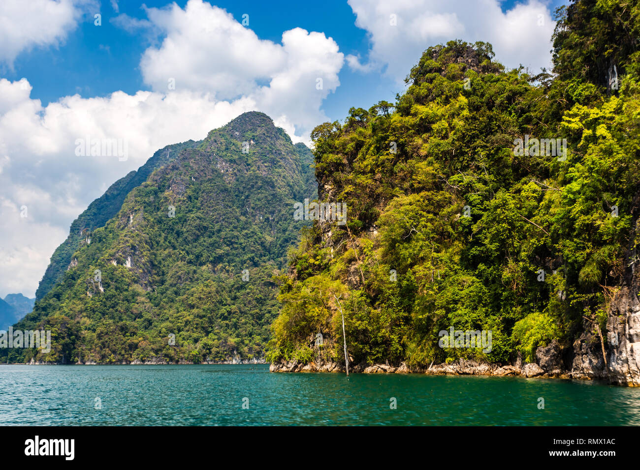 Khao Sok National Park, Cheow Lan Lake, Surat Thani, Thailand at sunny ...